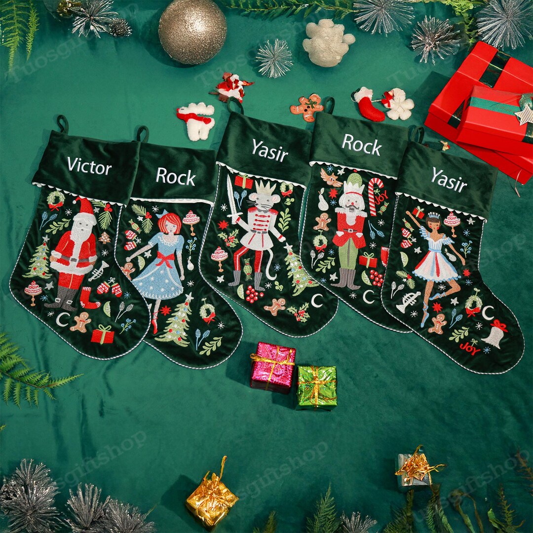 Personalized Nutcracker Christmas Stocking,embroidered Christmas ...