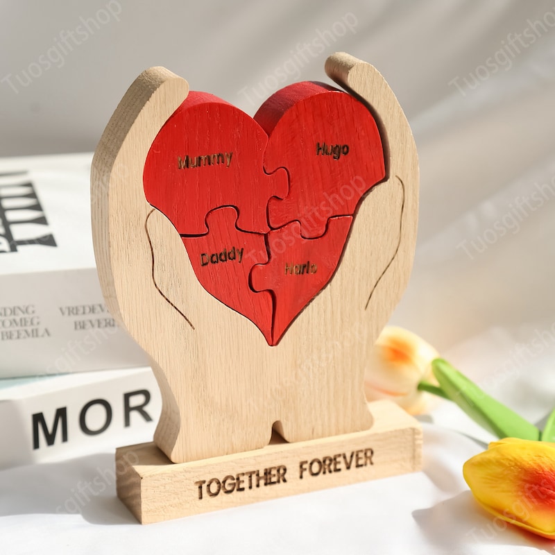 Wood Heart Puzzle - Etsy