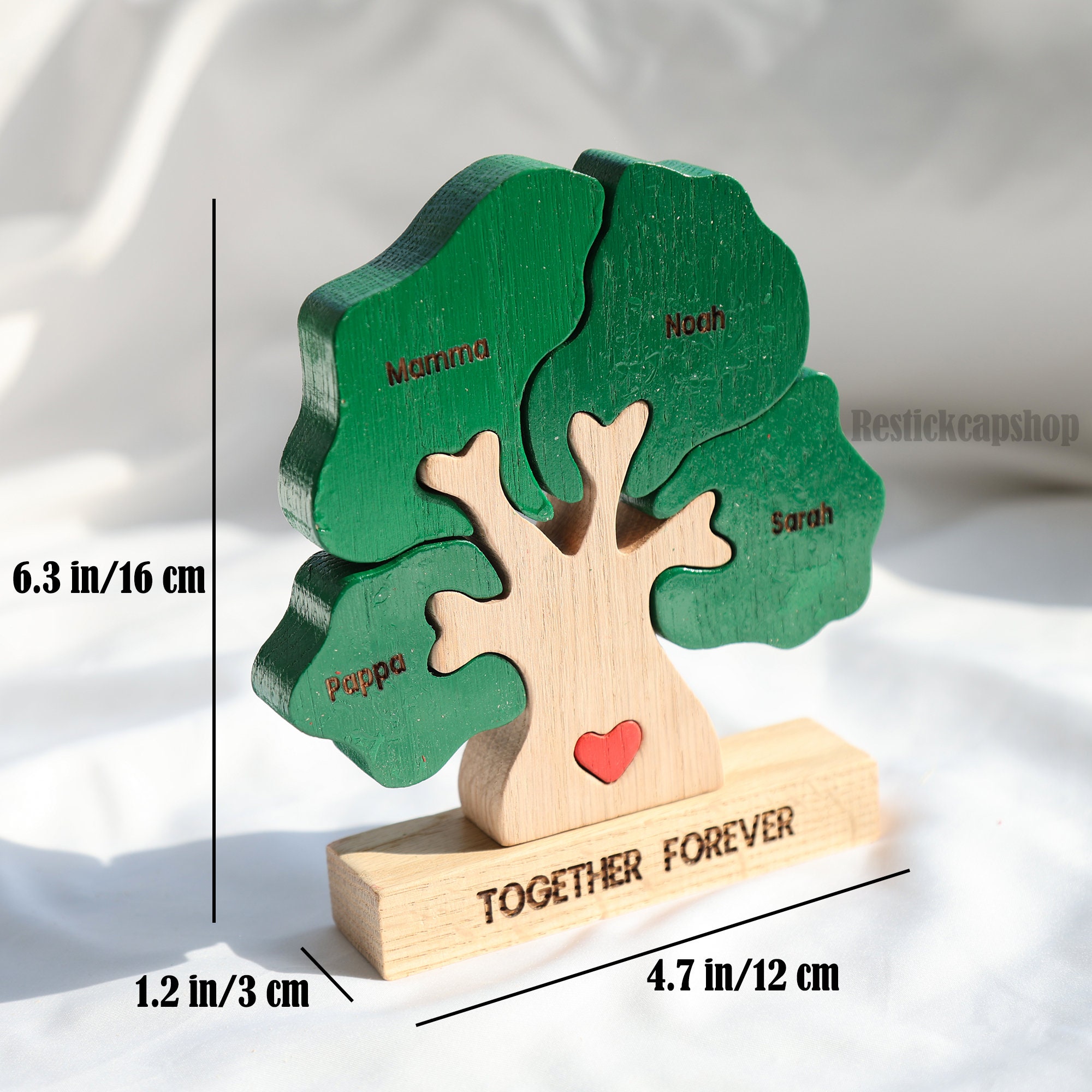 Custom Wooden Tree Family Puzzle, Engraved Family Name Puzzle,family ...