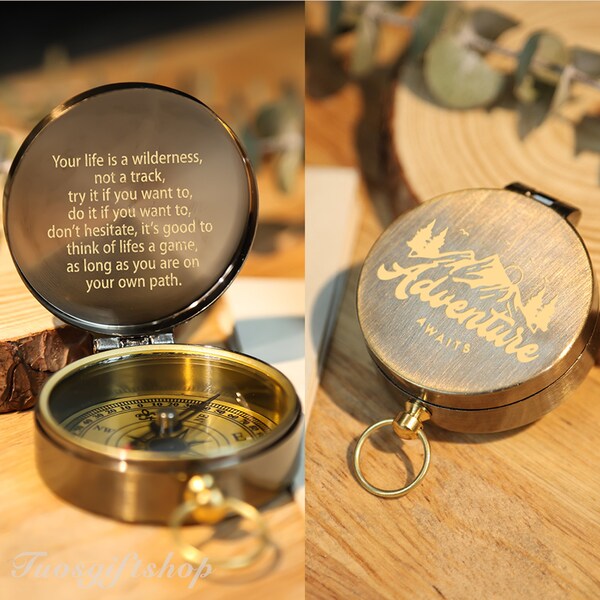 Engraved Compass - Etsy