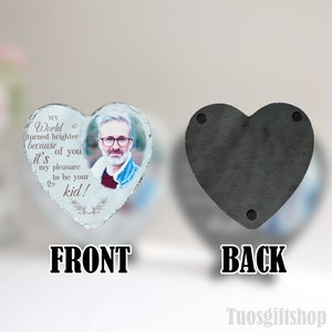 Custom Slabstone,personalized Memorial Gift,photo Slate Heart Shape,in ...