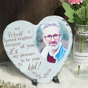 Custom Slabstone,personalized Memorial Gift,photo Slate Heart Shape,in ...