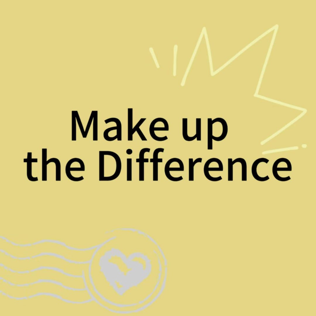 Make up the Difference - Etsy