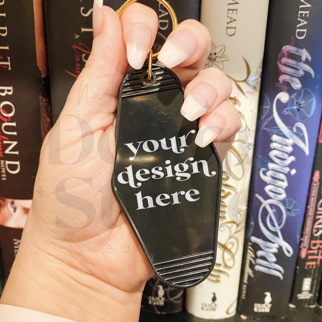 Black Motel Keychain Mockup, Bookish Mockup, Book Mockup, Hotel ...