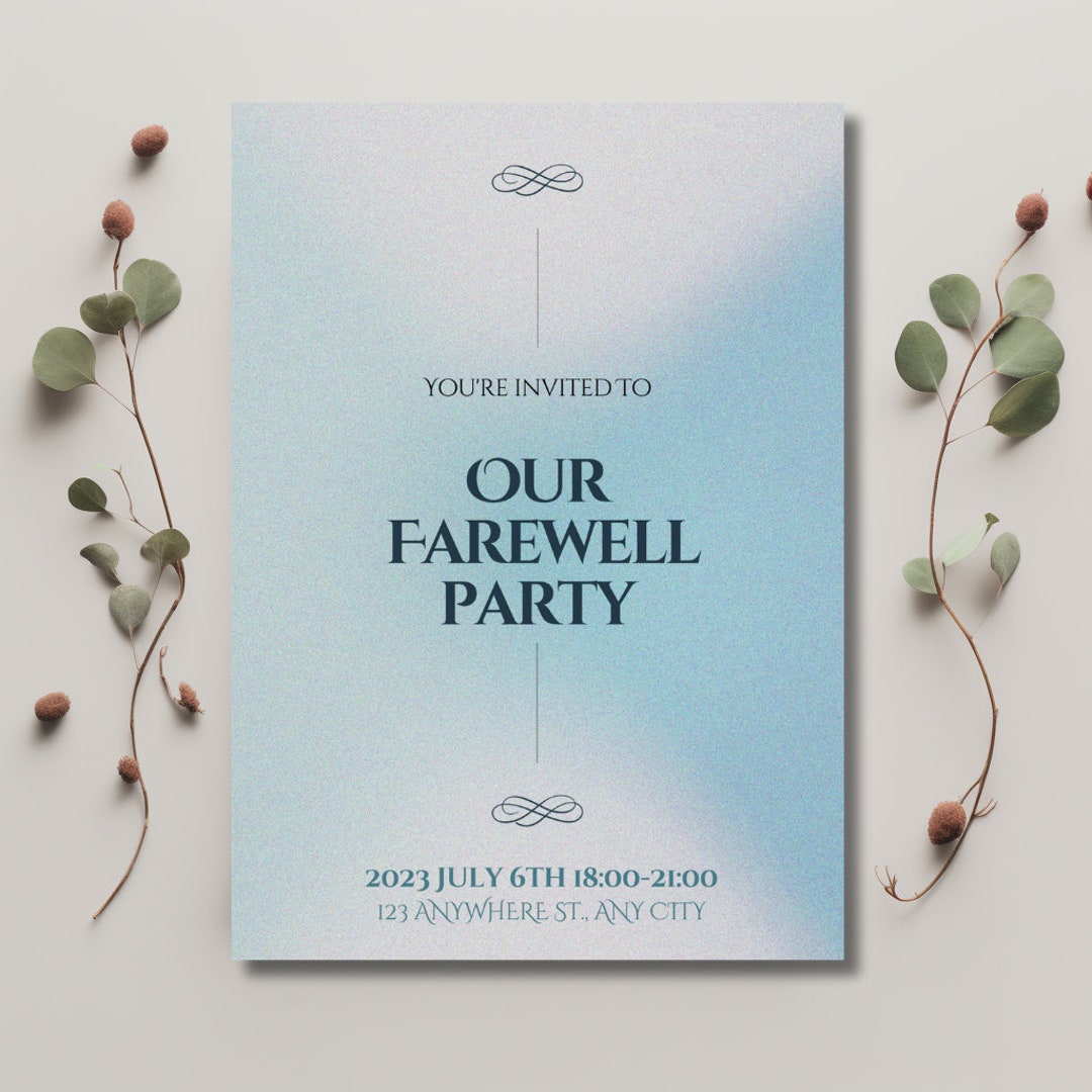 Farewell Party Celebration Announcement Retirement Party - Etsy
