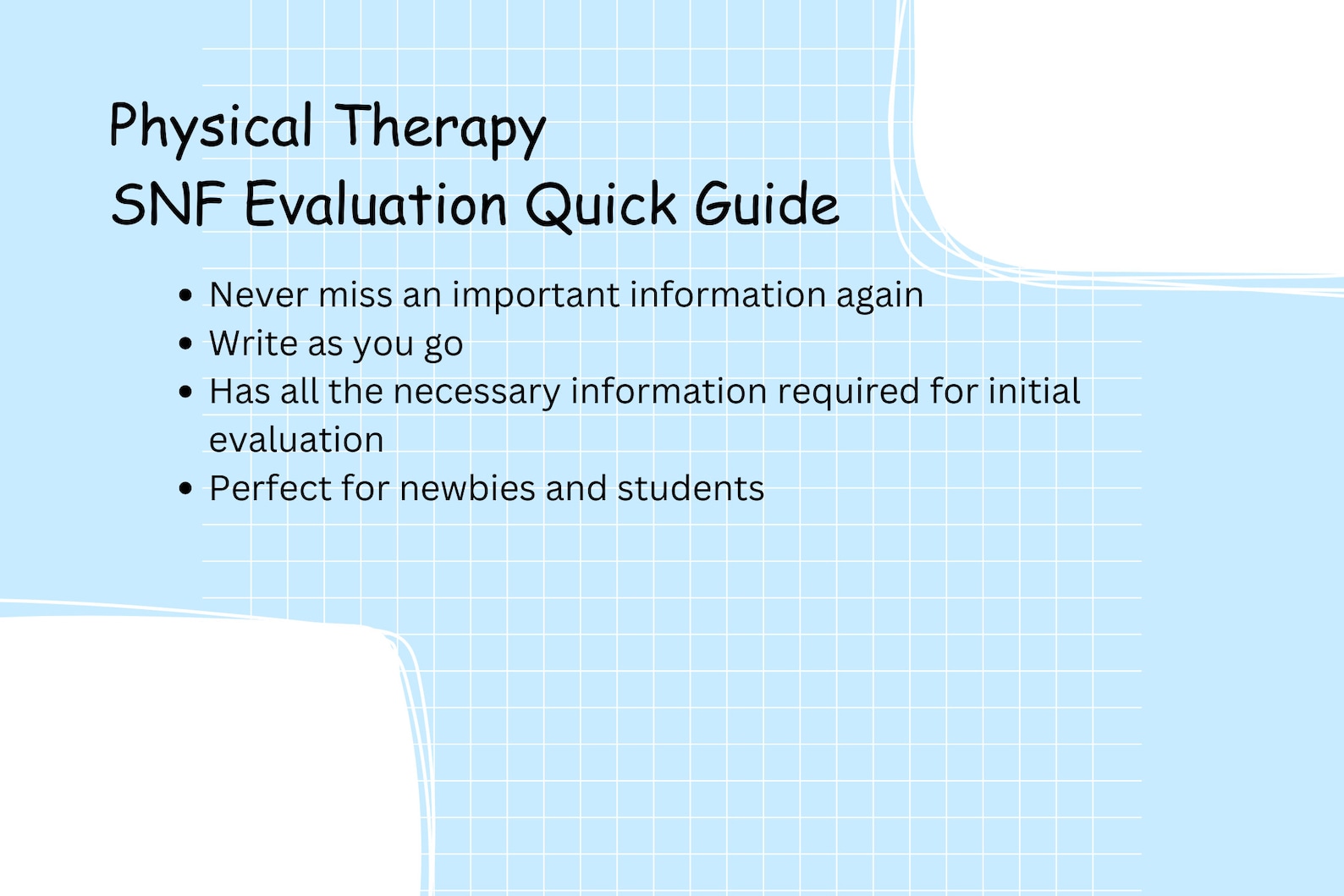 SNF Evaluation Quick Guide for PT - Etsy
