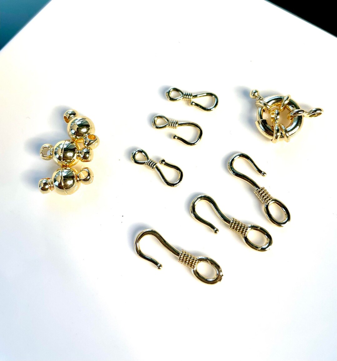 Lot 10 Fermoirs Bouée Crochet Aimanté Plaque or , Lot 10 Clasp Magnetic ...