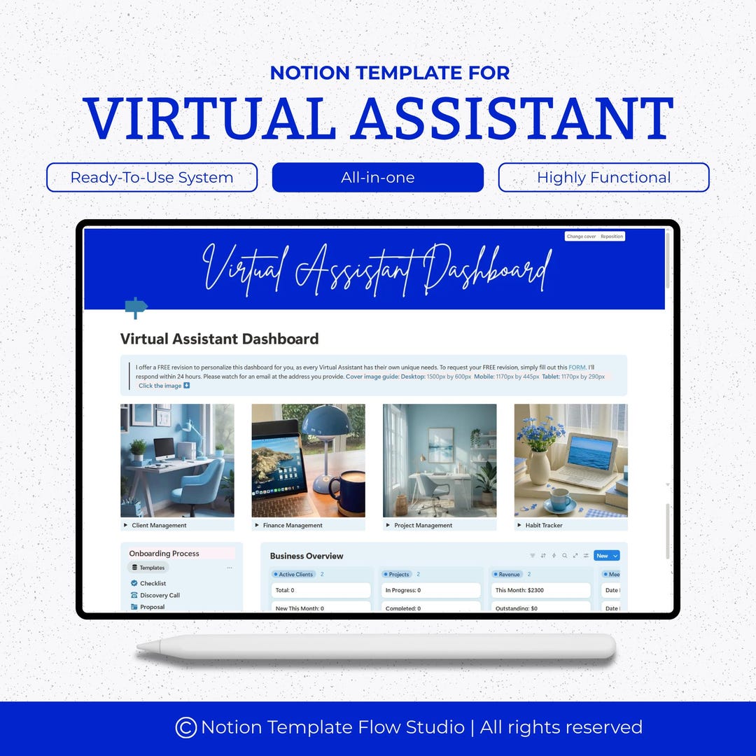 Virtual Assistant Notion Template: Client & Project Management ...