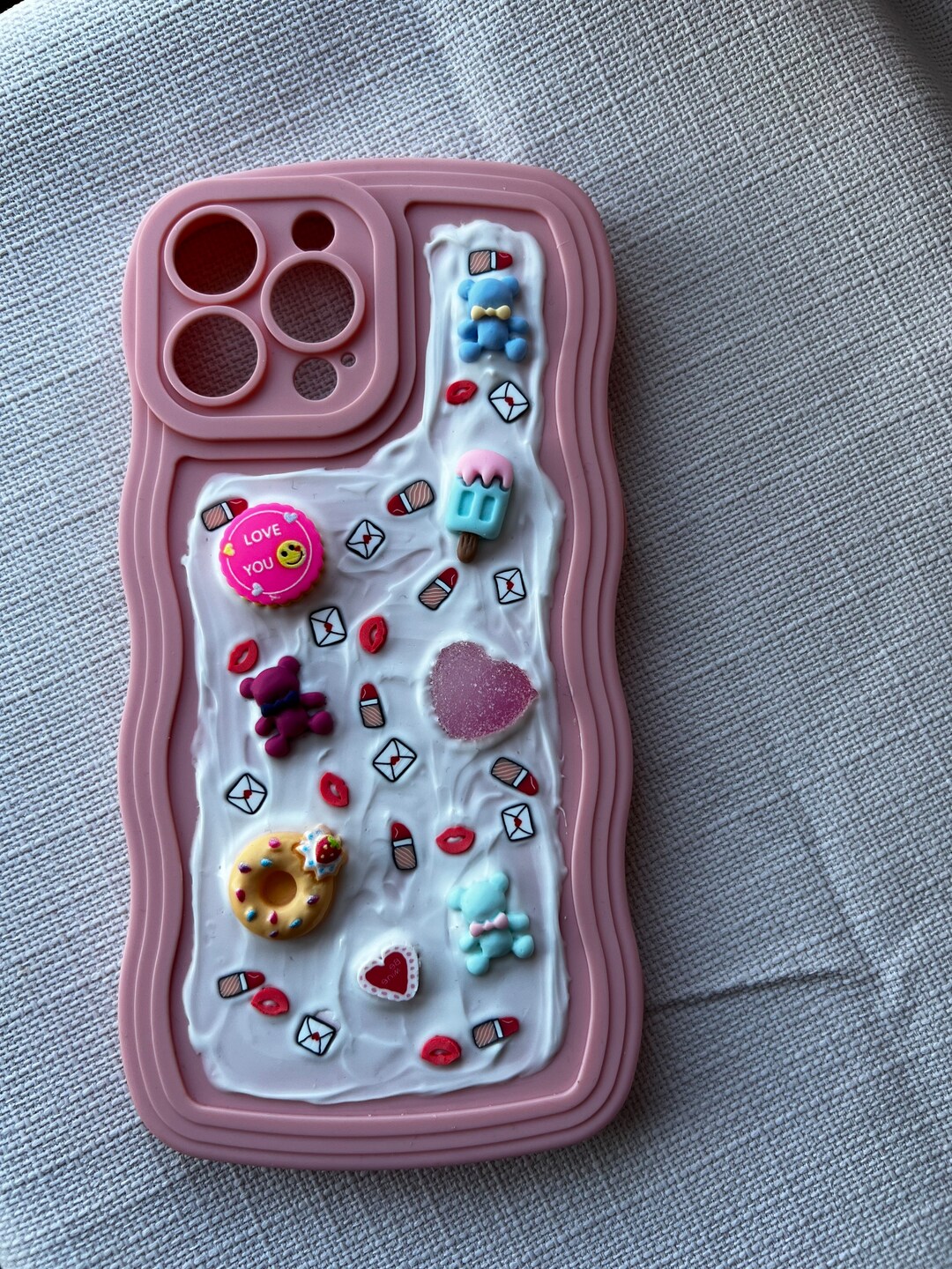 IPhone 13 Pro Max Handmade Cute Phone Case. Cute / Pink / Love / Candy ...