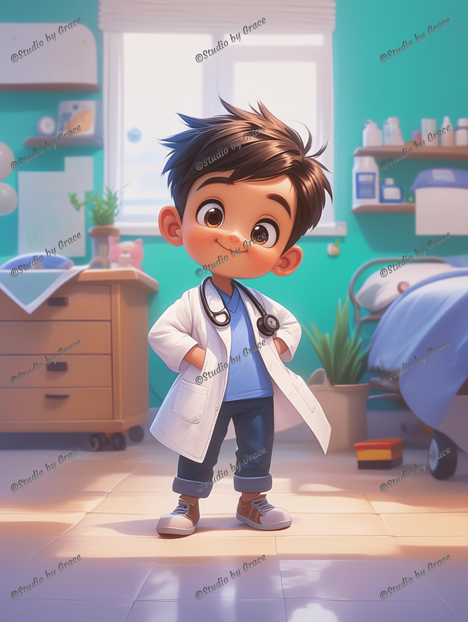 Future Doctor, Instant Download, Adorable, China, Cute Chinese Cartoon ...