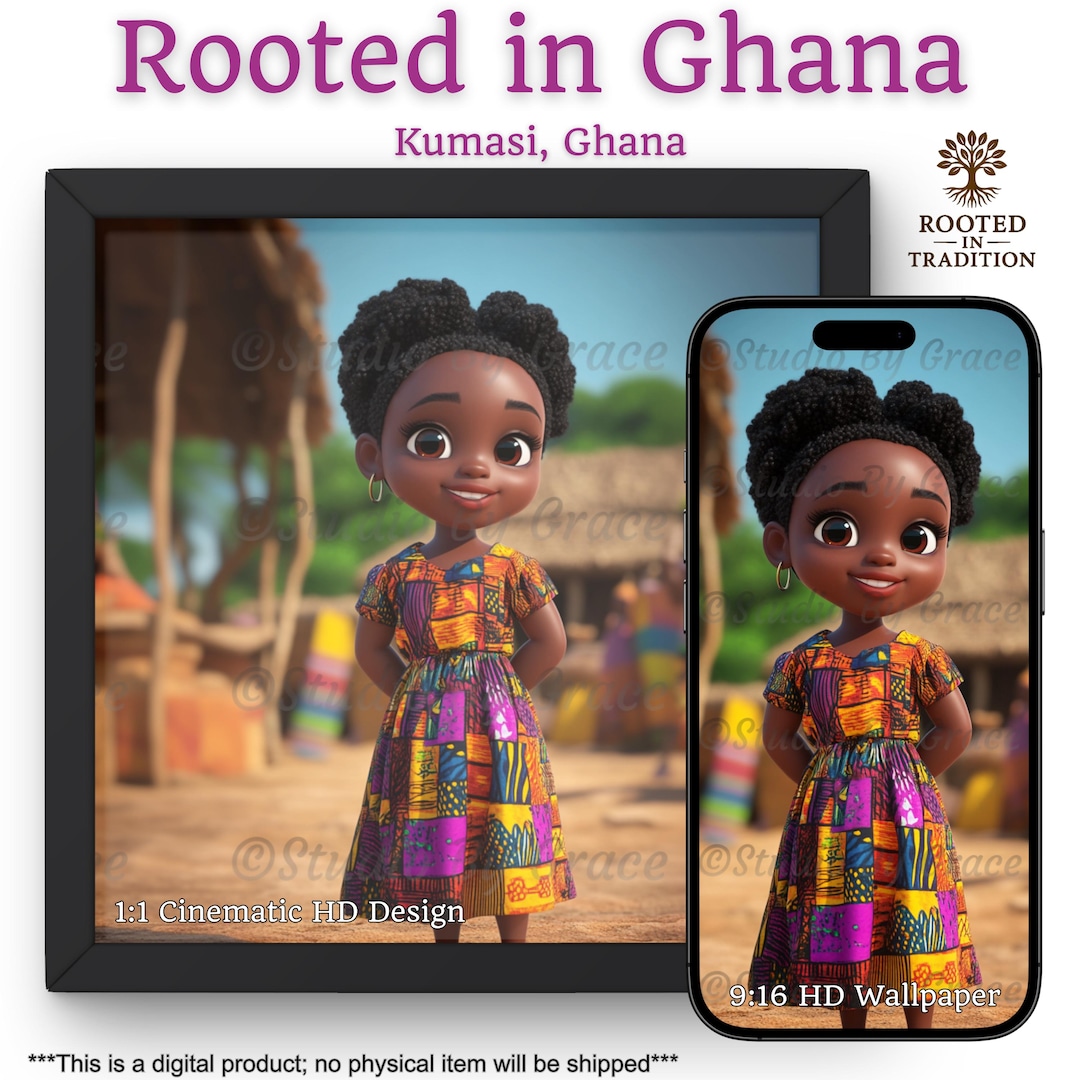 Rooted in Ghana, Ios & Android Wallpaper Art, Instant Download ...