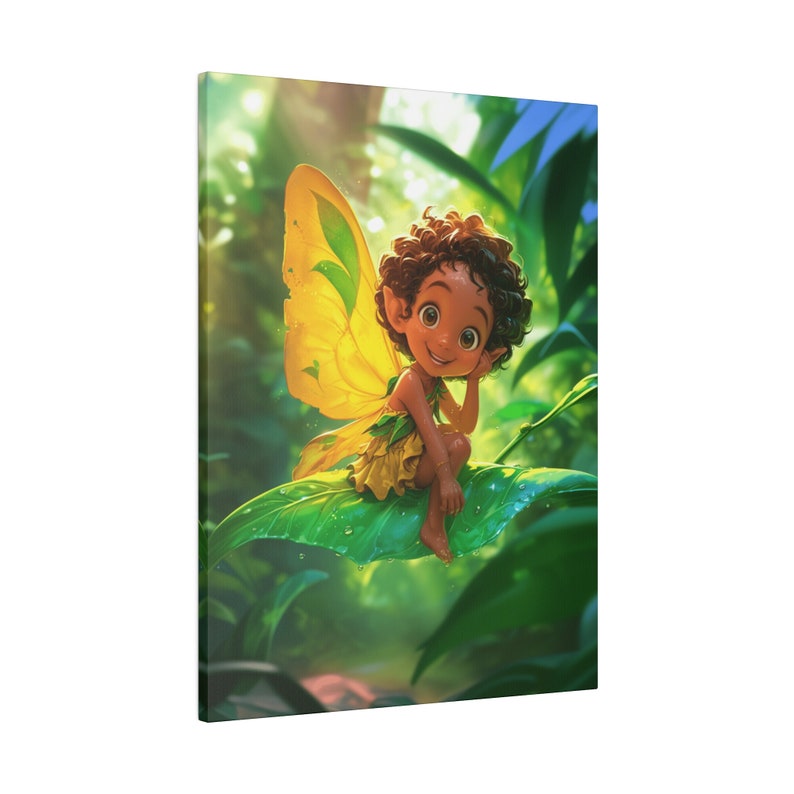 Tafari Canvas Wall Art Cartoon Fairy Kids Room Decor Fairy Tale Cute ...
