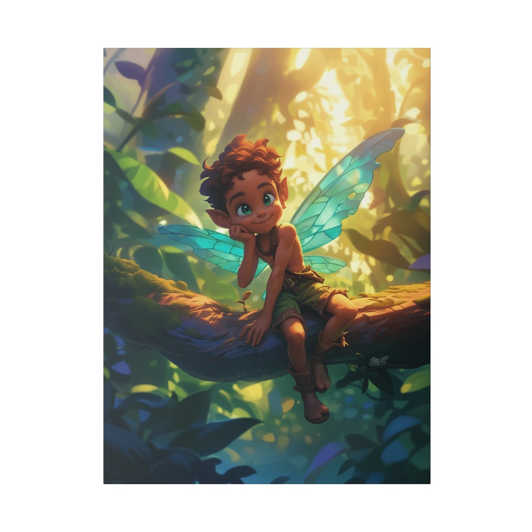 Canvas Wall Art Ethiopian Fairy yonatan Whispers From Ethiopia Cartoon ...