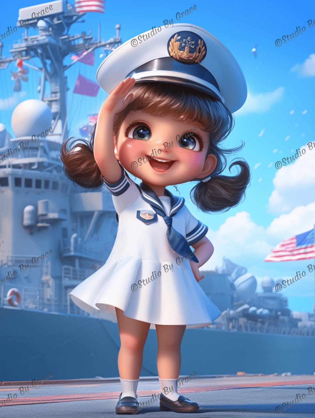 Future Navy Hero, Instant Download, Adorable America, Cute American ...