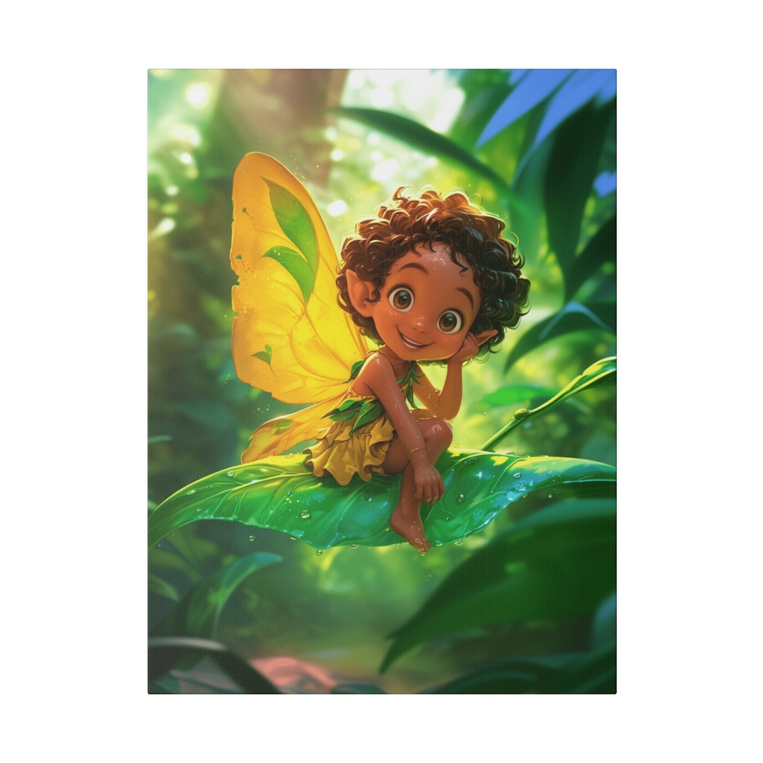Tafari Canvas Wall Art Cartoon Fairy Kids Room Decor Fairy Tale Cute ...