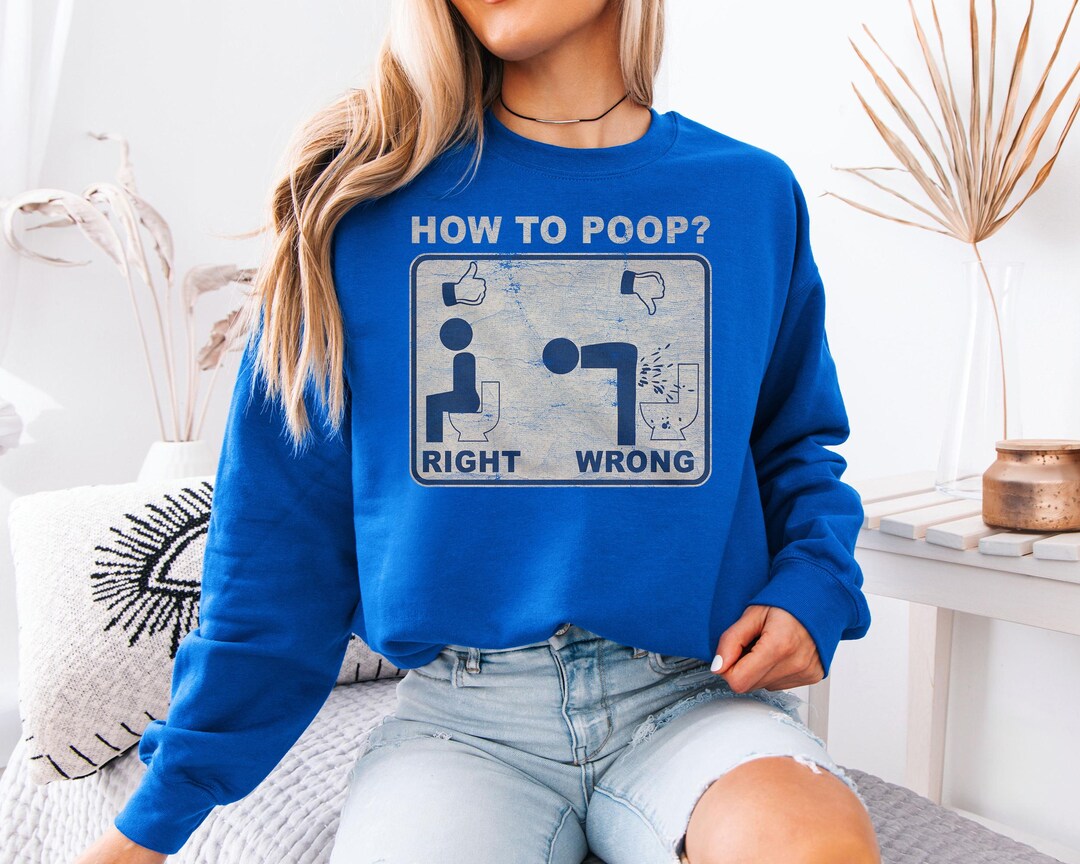 How to Poop Right and Wrong PNG Funny Toilet Humor Design for Bathroom ...