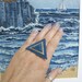 Triangle Ring Made of Recycled Denim, Upcycled Denim Ring, Denim ...