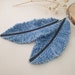 Upcycled Denim Feathers Earrings Jeans Feathers - Etsy