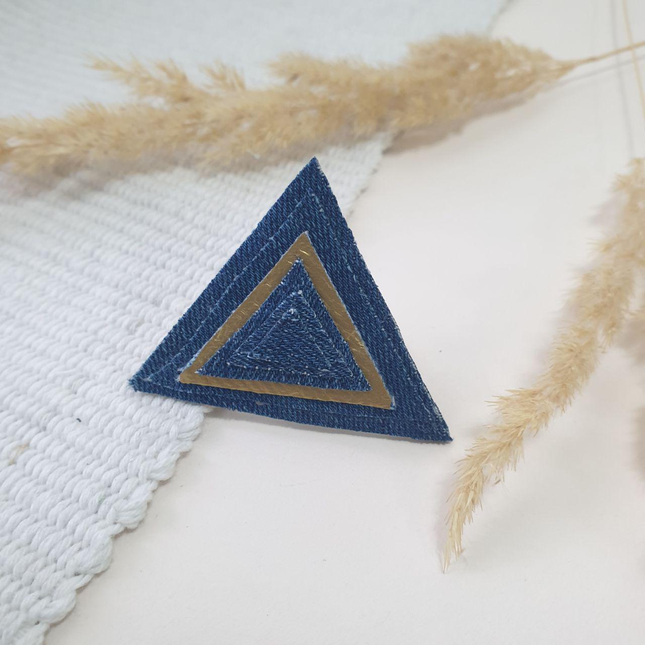 Triangle Ring Made of Recycled Denim, Upcycled Denim Ring, Denim ...