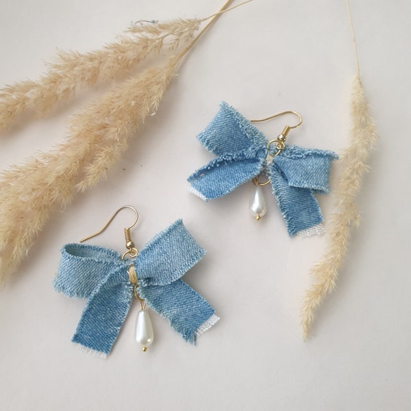 Denim Blue Earrings - Etsy