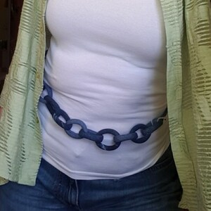 Denim Chain Necklace, Upcycled Denim Necklace, Gift for Her, Textile ...