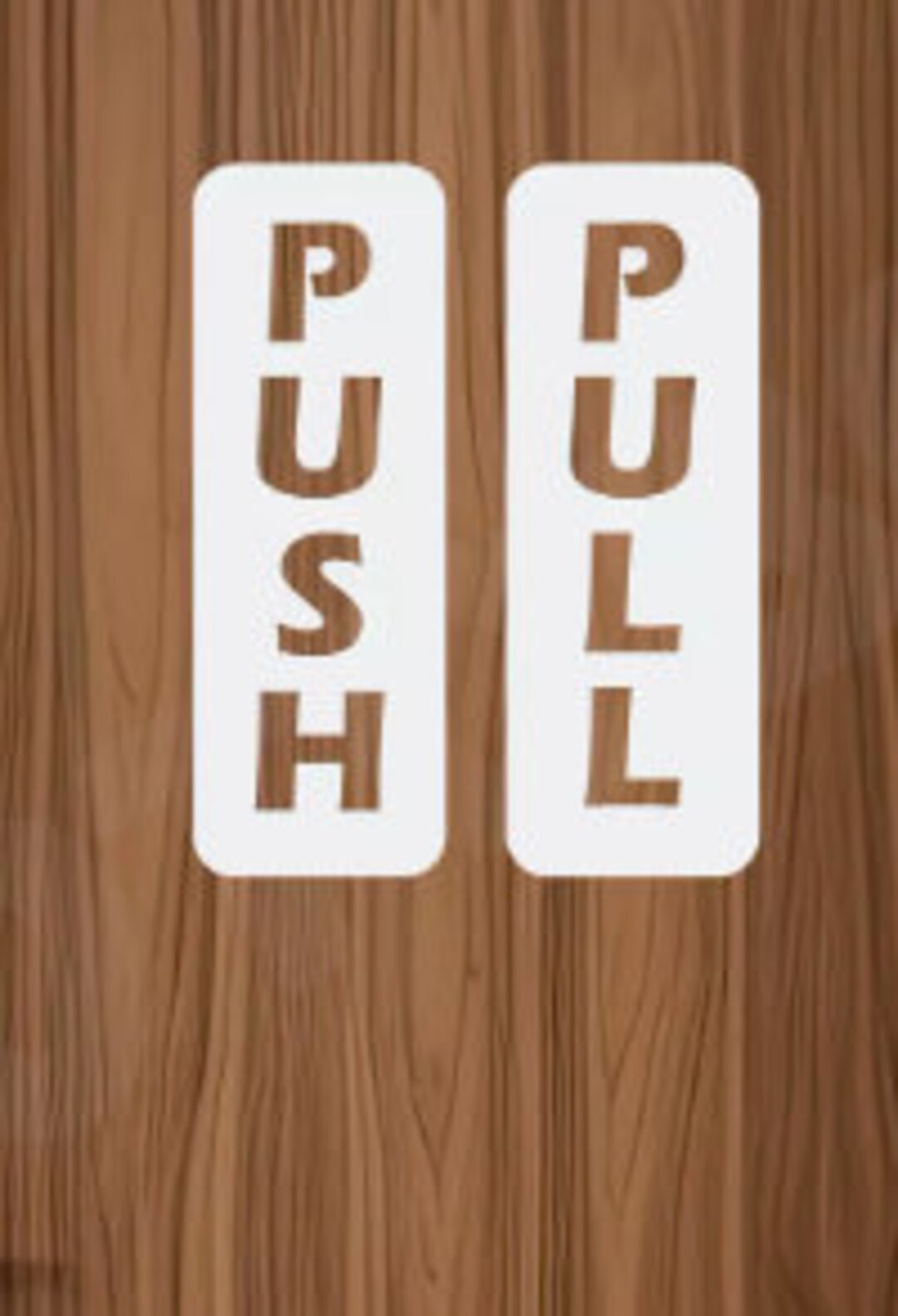 Push Pull Door Sign Sticker Business Store, Shop Window Door Stickers ...