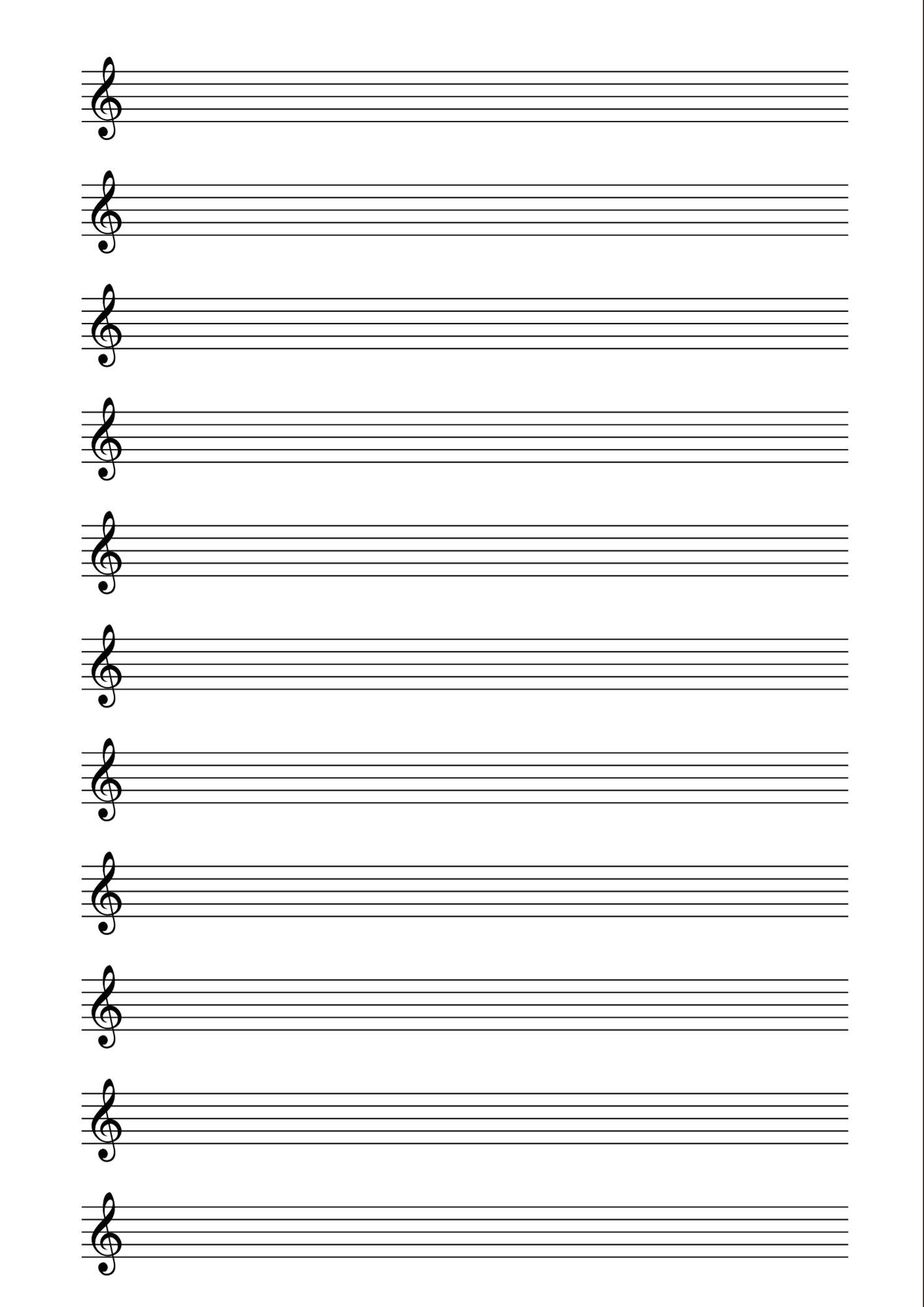 Musical Notes Background Staff Sheet A4 Document - Etsy