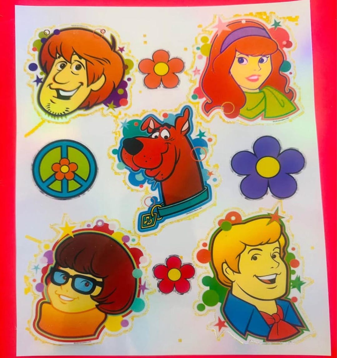Big Head Scooby-doo Sticker Sheet - Etsy