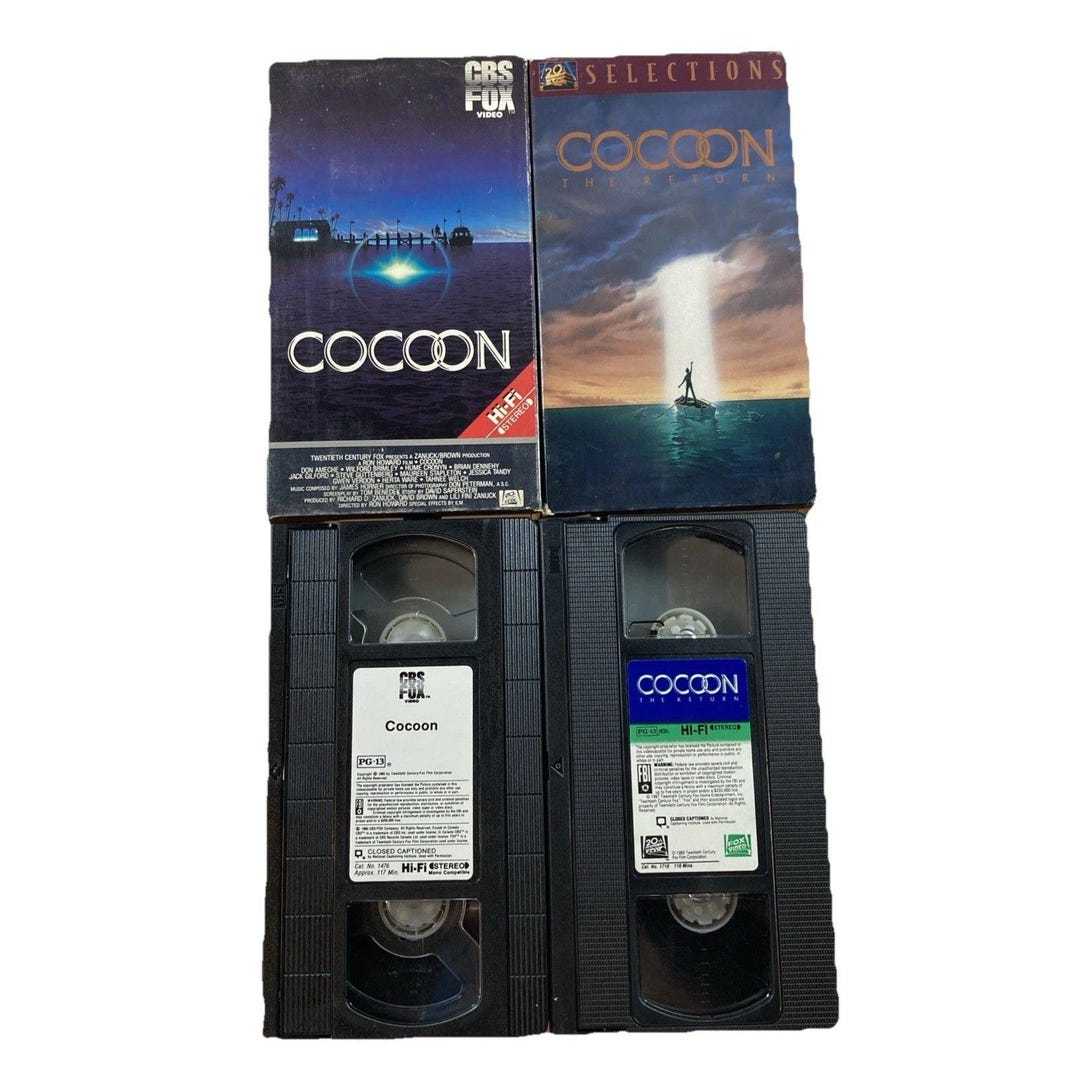 VTG Cocoon & Cocoon the Return VHS Tape Lot Sci-fi Don Ameche Wilford ...