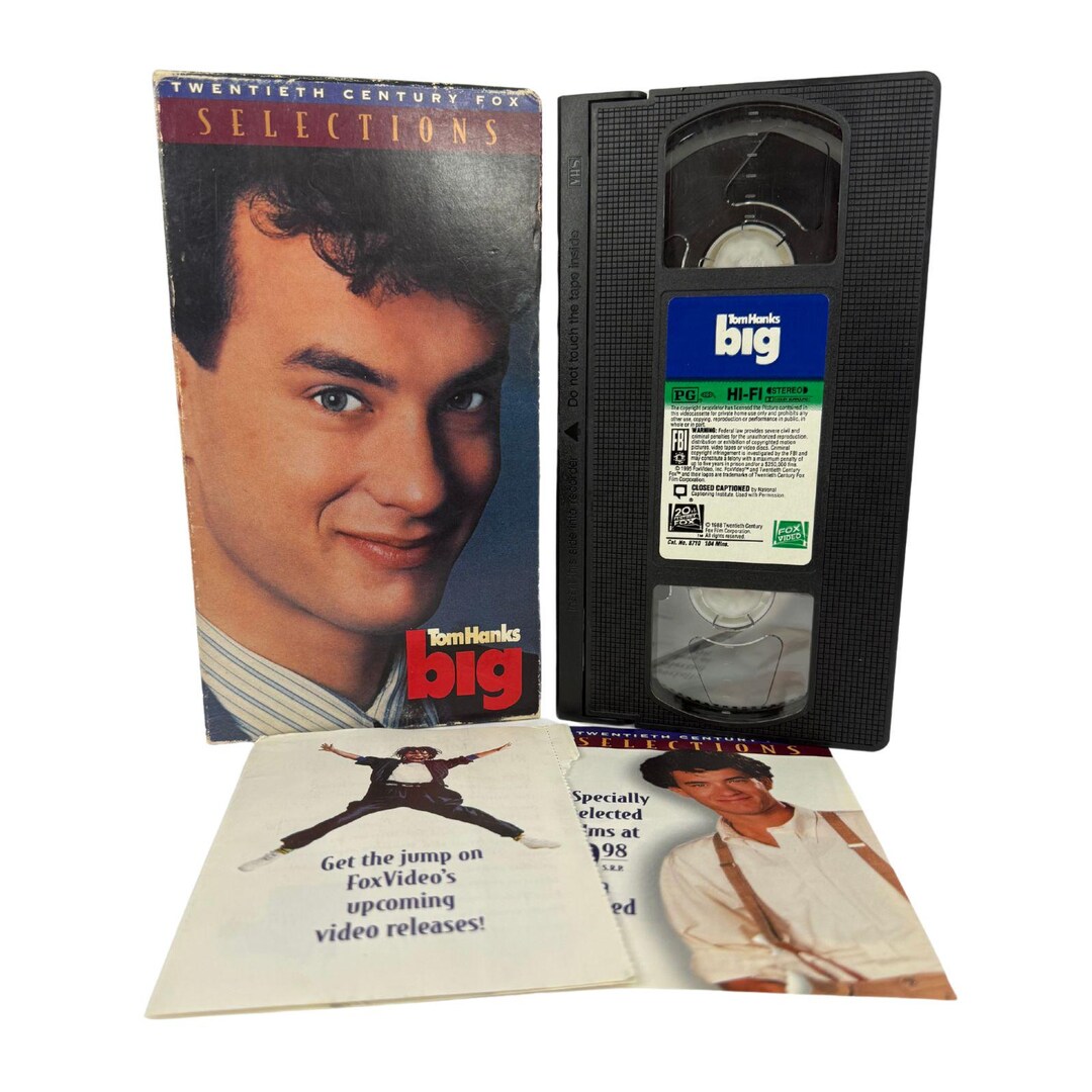 Vintage 1988 Big Vhs Tom Hanks Comedy Movie Pg - Etsy