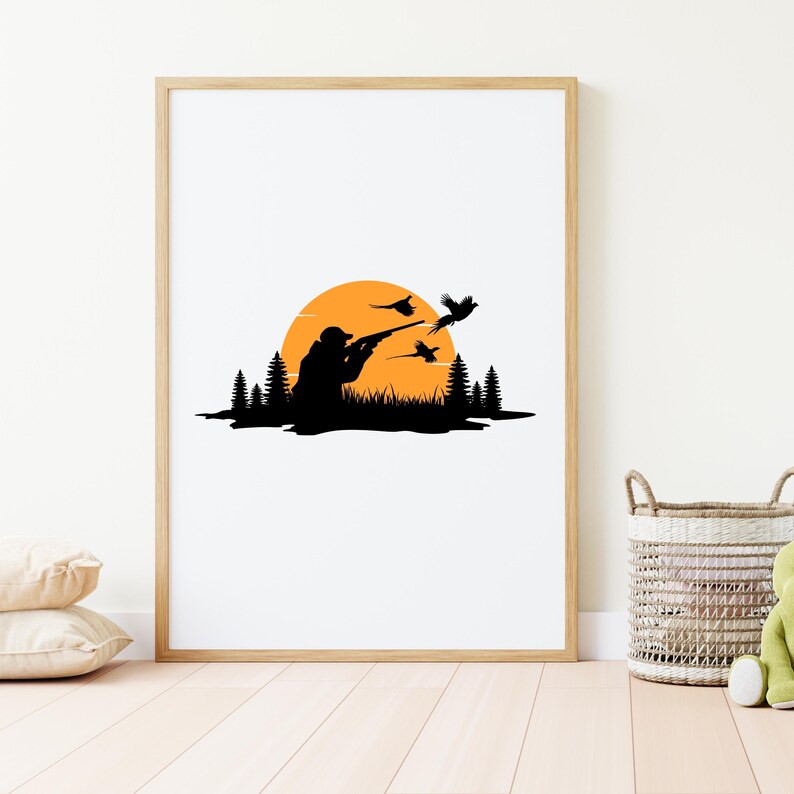 Forest Pheasant Hunting Svg for Cricut and Silhouette – Upland Bird PNG ...