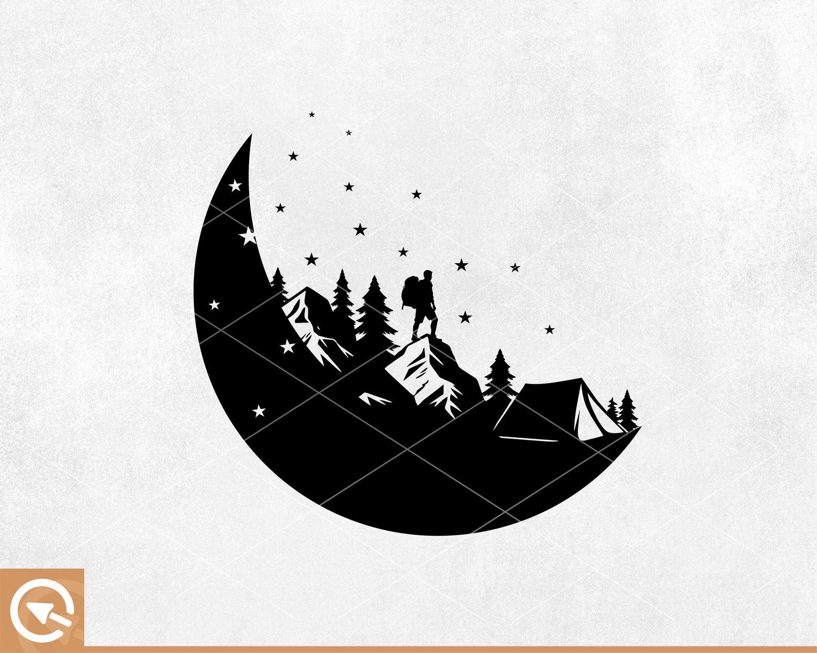 Cool Half Moon Camping Svg, Camper Svg, Camping Clipart, Camping Shirt ...