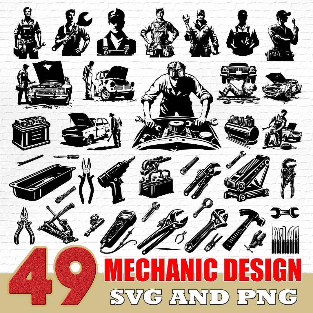 Mechanic Bundle Svg, Mechanic Svg, Tools Bundle Svg, Wrench Svg, Garage ...