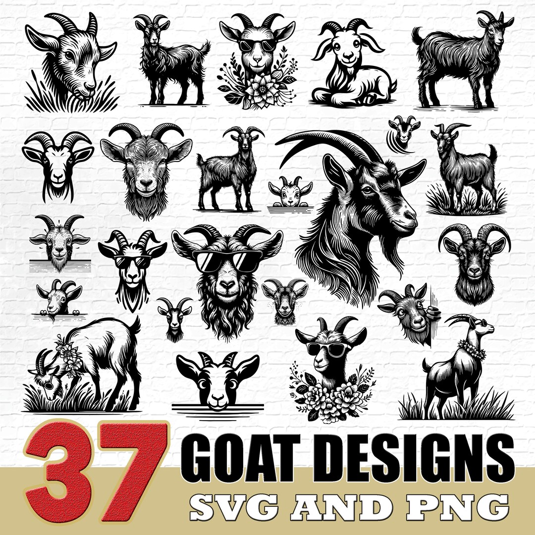 Bundle Goat Svg, Goat Png, Goat Laser Svg, Farm Animal Svg, Farm Svg ...