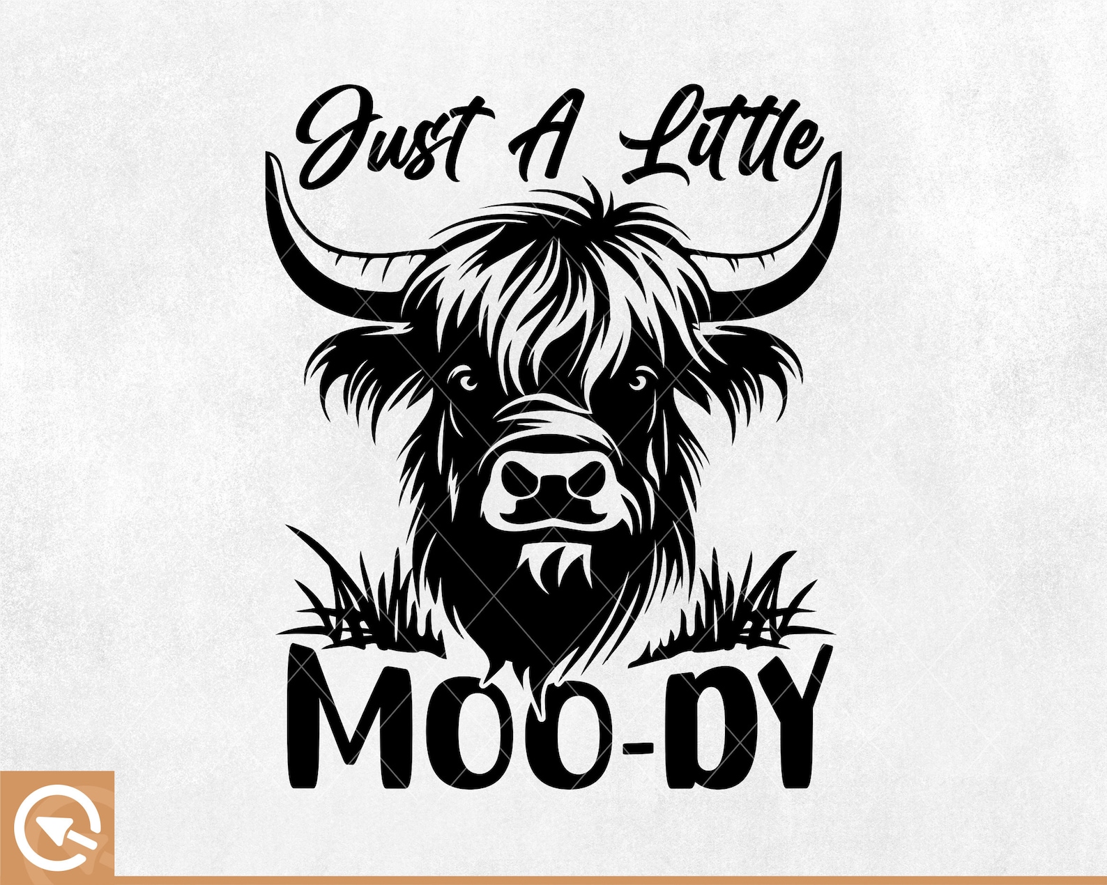 Cute Highland Cow Svg Moody, Cute Cow Svg, Cow Clipart, Scottish Cow ...