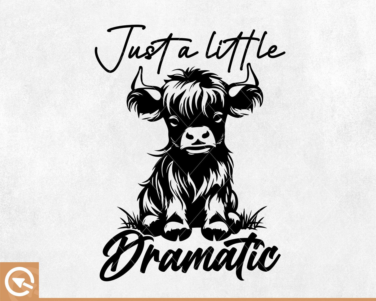 Cute Highland Cow Svg Dramatic, Cute Cow Svg, Cow Clipart, Scottish Cow ...