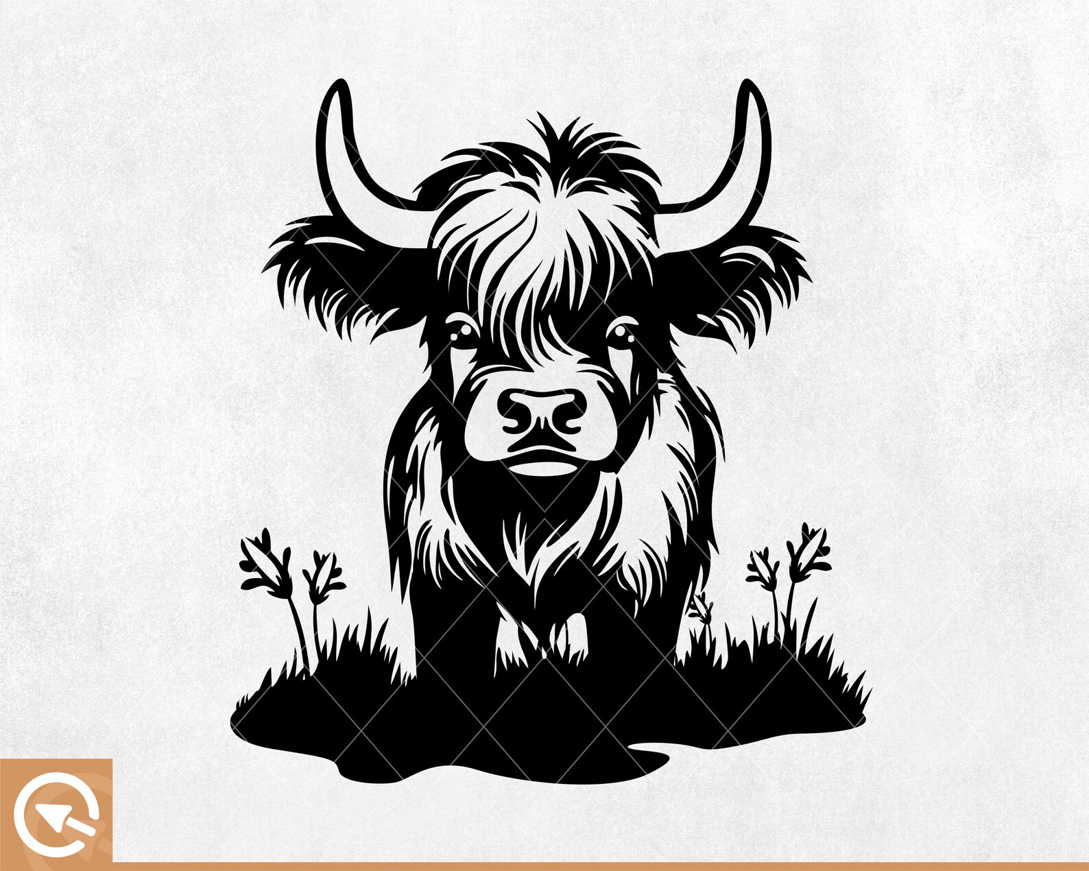 Cute Highland Cow Svg, Cute Cow Svg, Cow Clipart, Scottish Cow Svg ...