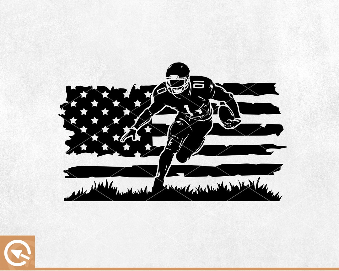 Cool USA Flag Football Svg American Flag, Football Mom Svg, Football ...