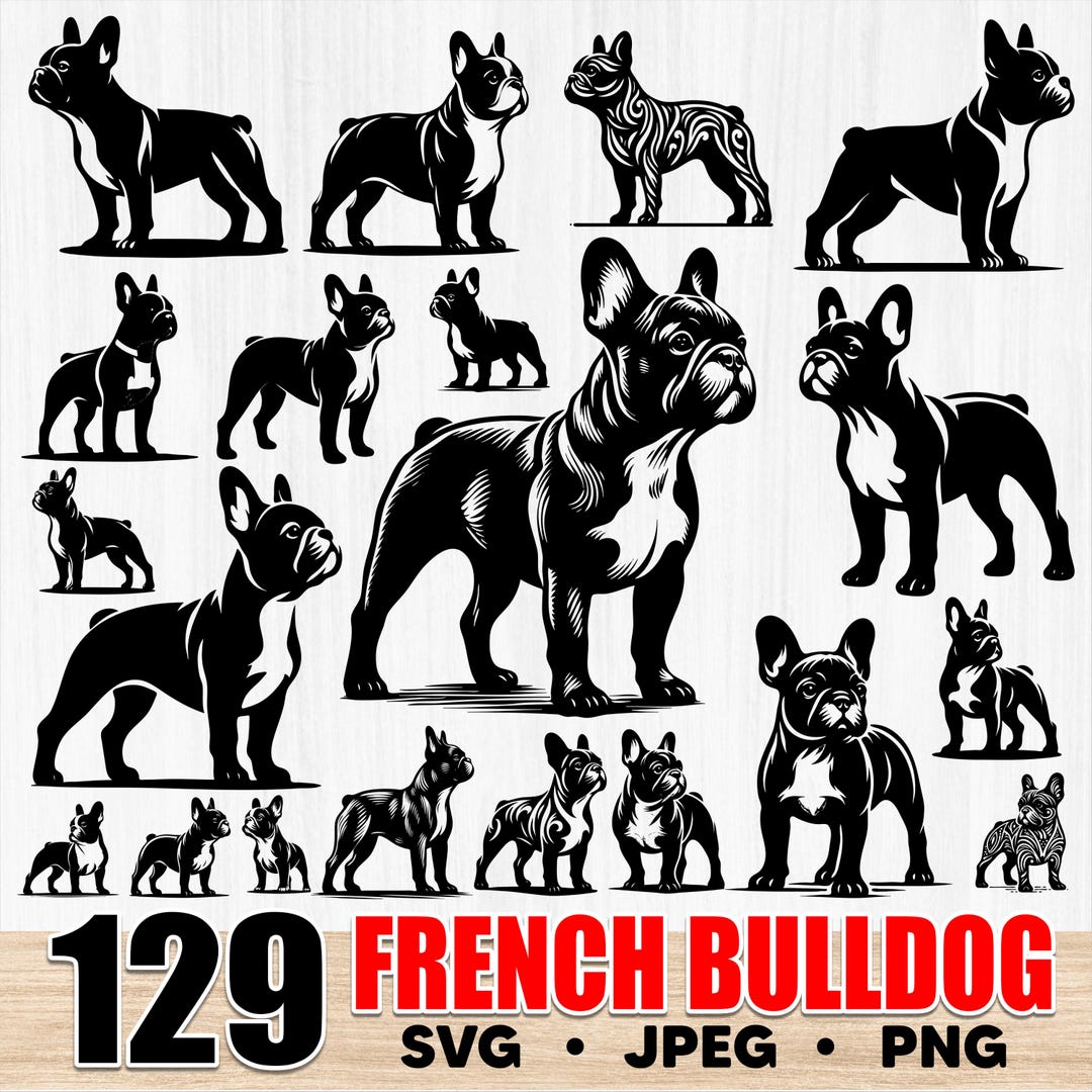 129 French Bulldog Dog Bundle SVG Files | Dog Cut Files | Dog Png | Dog ...