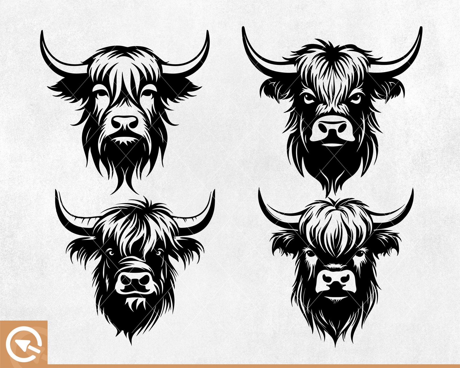 Bundle Highland Cow Svg, Cute Cow Svg, Cow Clipart, Scottish Cow Svg ...