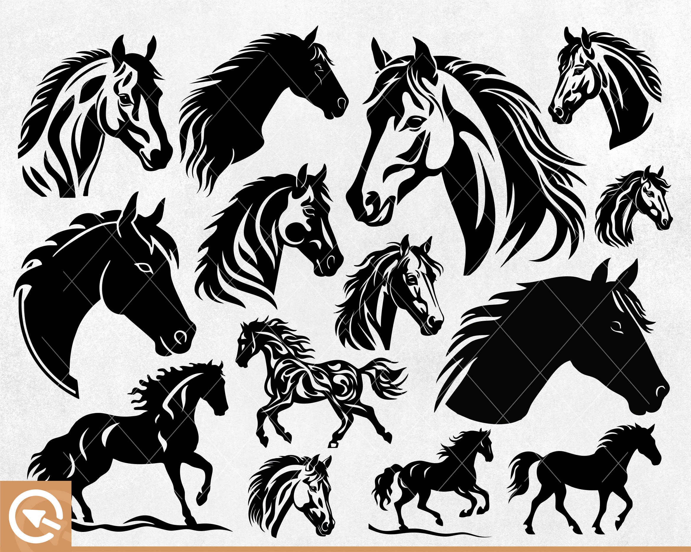 Bundle Horse Svg, Cowboy Svg, Horse Silhouette, Horse Clipart, Horse ...