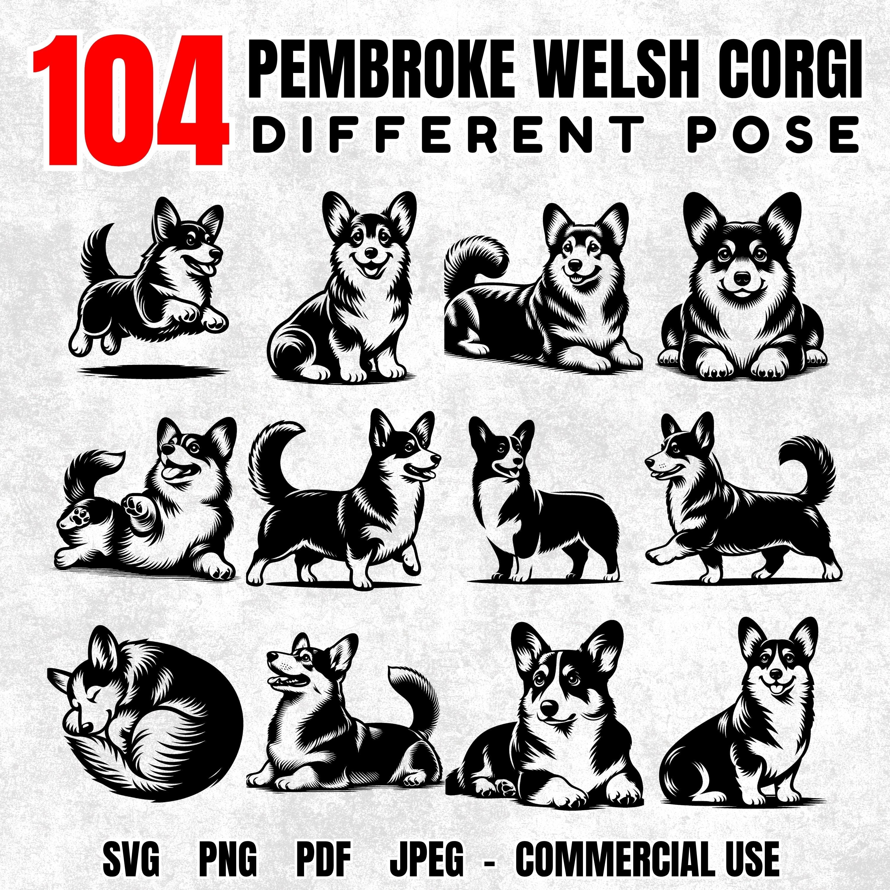 104 Pembroke Welsh Corgi Svg Png Jpeg Pdf Bundle | Dog Clipart ...