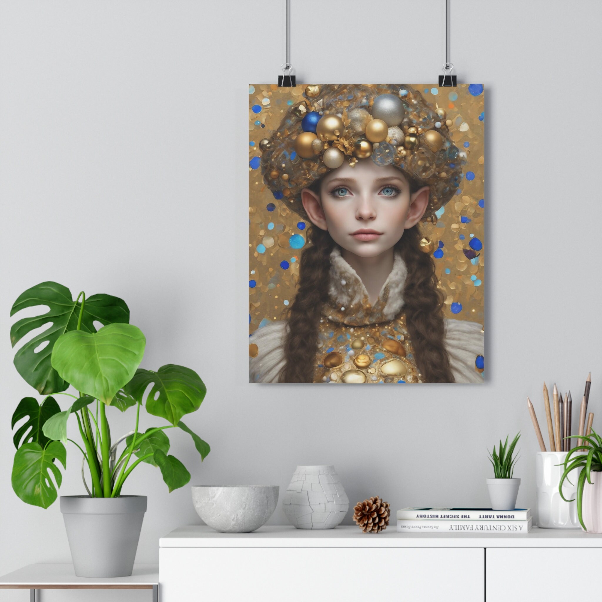 Klimt Inspired Elf Poster Art Nouveau Print Fantasy Wall Art Gustav ...