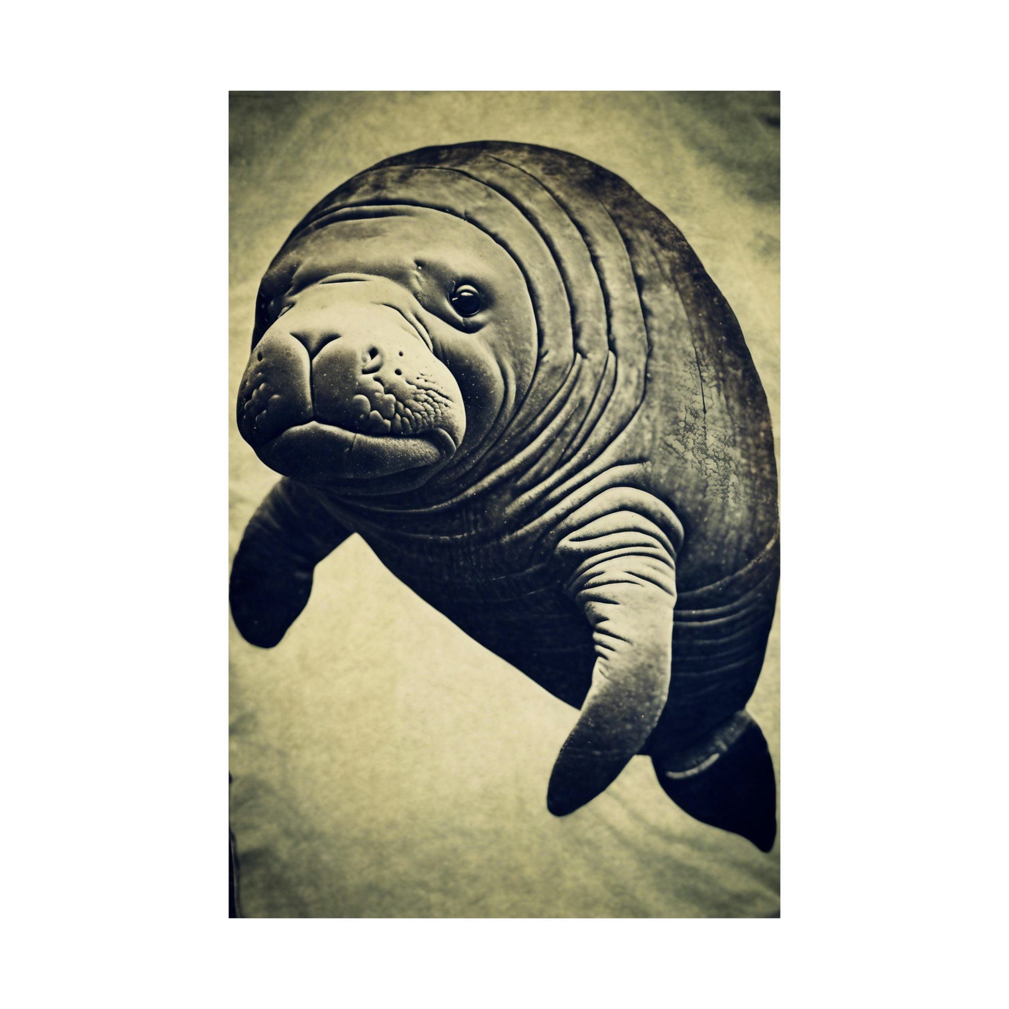 Charming Manatee Poster High-quality Wildlife Print for Home or Office ...