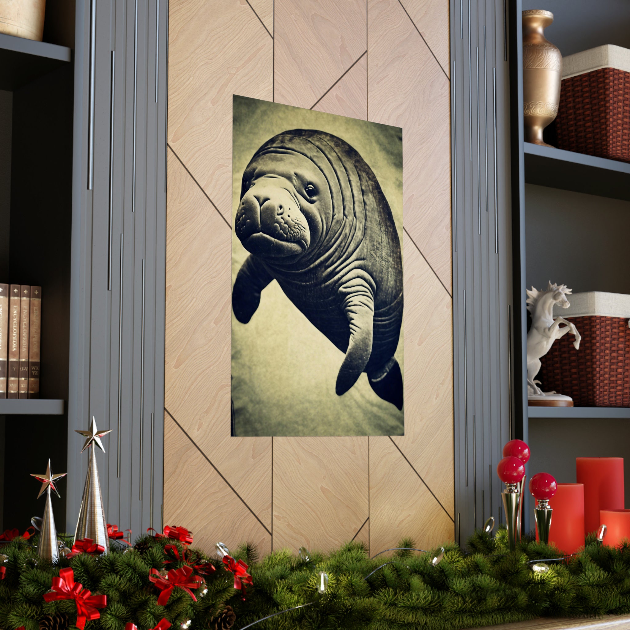 Charming Manatee Poster High-quality Wildlife Print for Home or Office ...