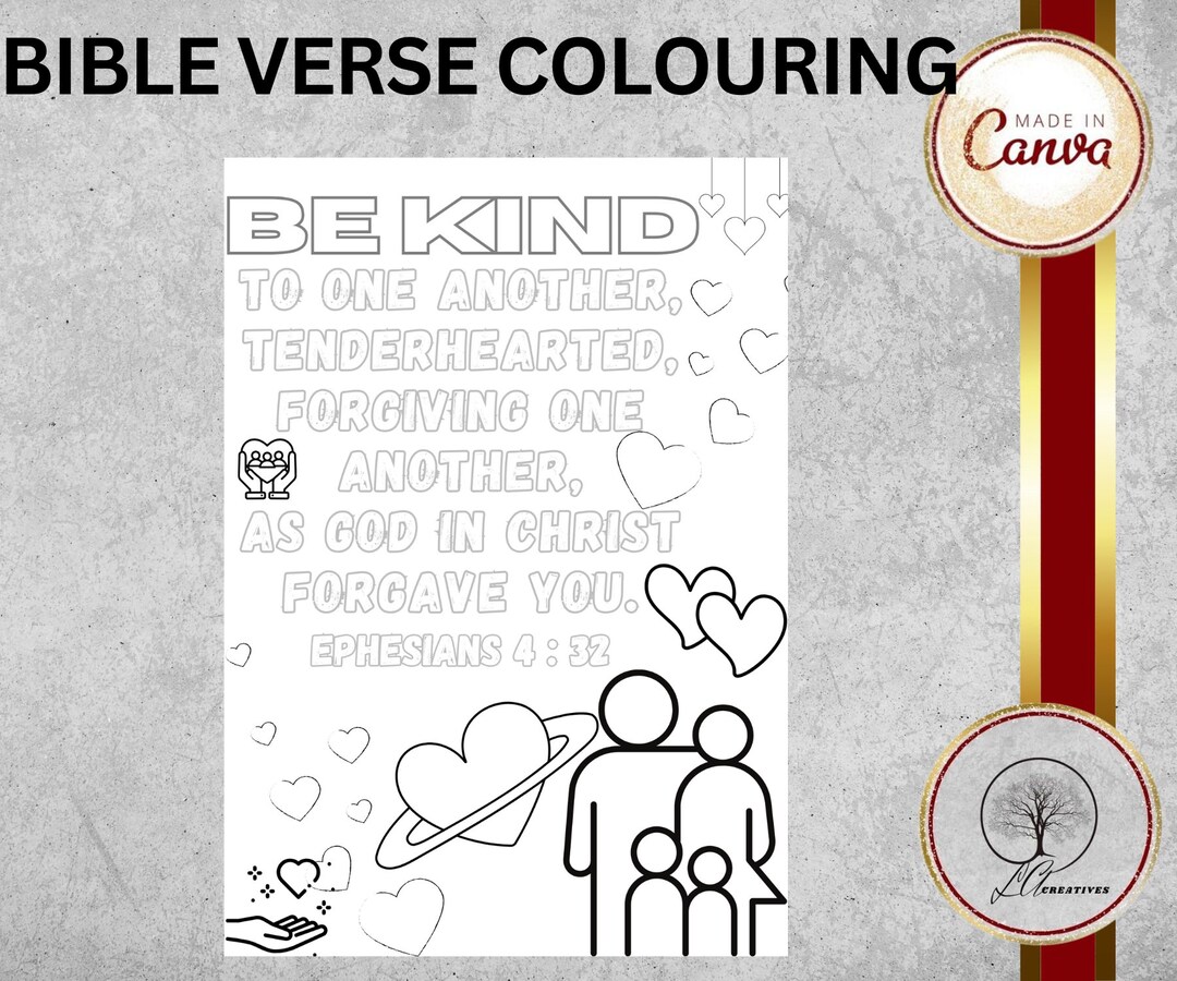 Printable Bible Verse EPHESIANS 4:32 Colouring Sheet for Kids. Learn ...