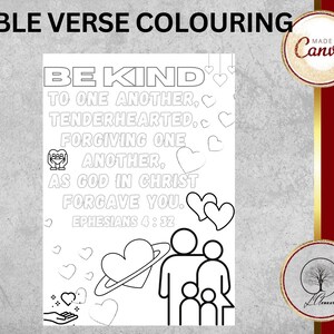 Printable Bible Verse EPHESIANS 4:32 Colouring Sheet for Kids. Learn ...