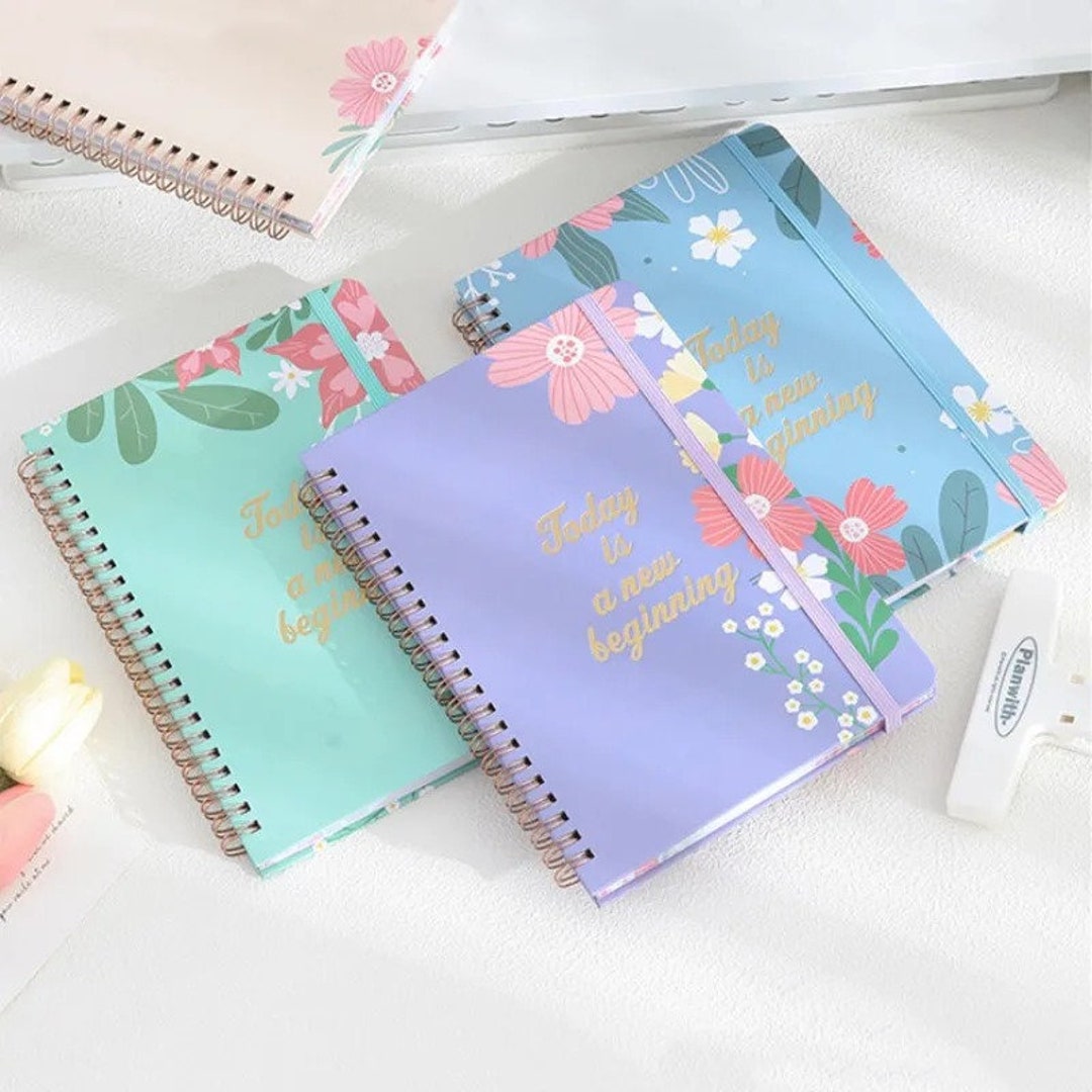 New Beginning Journal 2024 Habit Tracker Floral Diary - Etsy UK