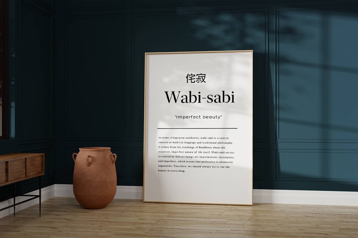 Japanese Wabi Sabi Word Definition Print, Japanese Poster, Nordic Print ...
