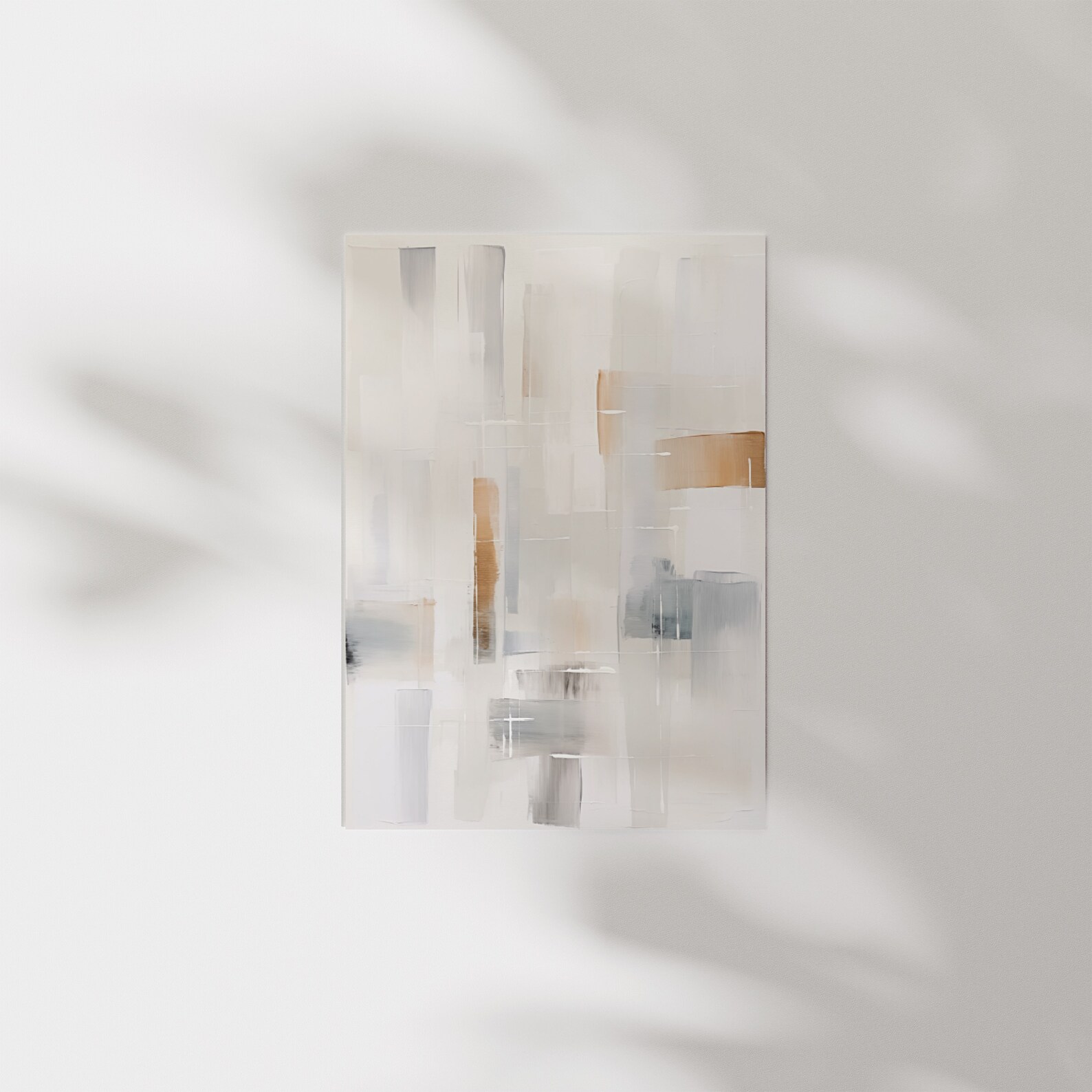 Greige Wall Art, Muted Colours Japandi Art Decor, Wabi Sabi Neutral ...